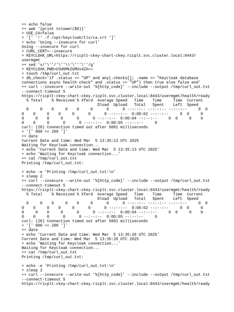 Keycloak Connection Health Check Script | PDF | Animals And Humans