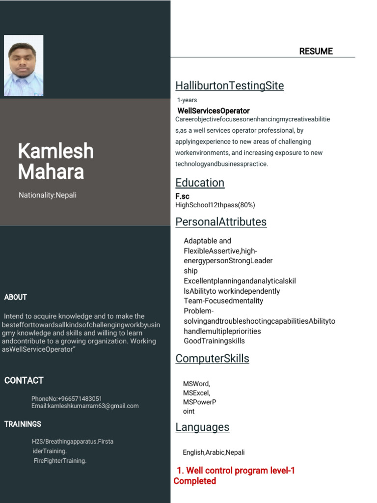 Kamlesh CV New74 | PDF