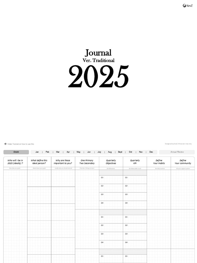 2025 Journal Template - Ver - Traditional | PDF