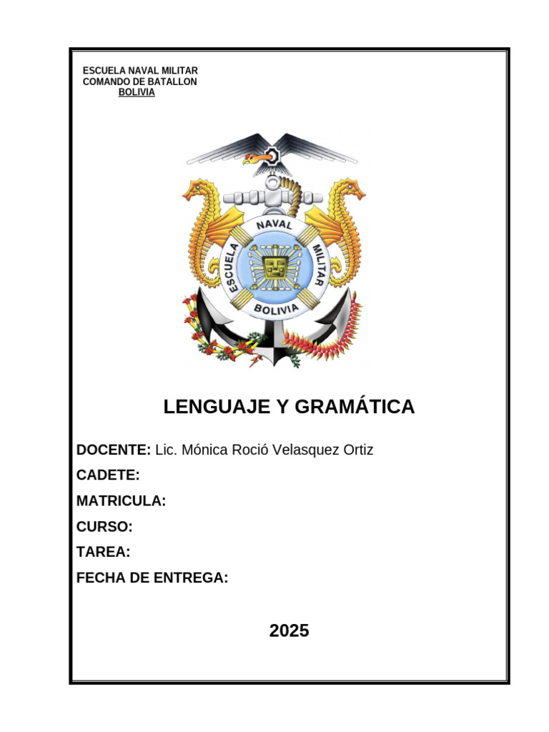 CARATULA LENGUAJE Y GRAMATICA 2025docx | PDF
