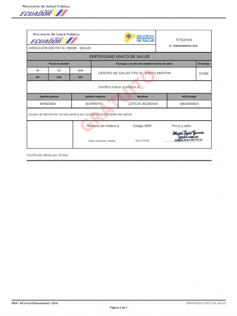 Medico MSP | PDF