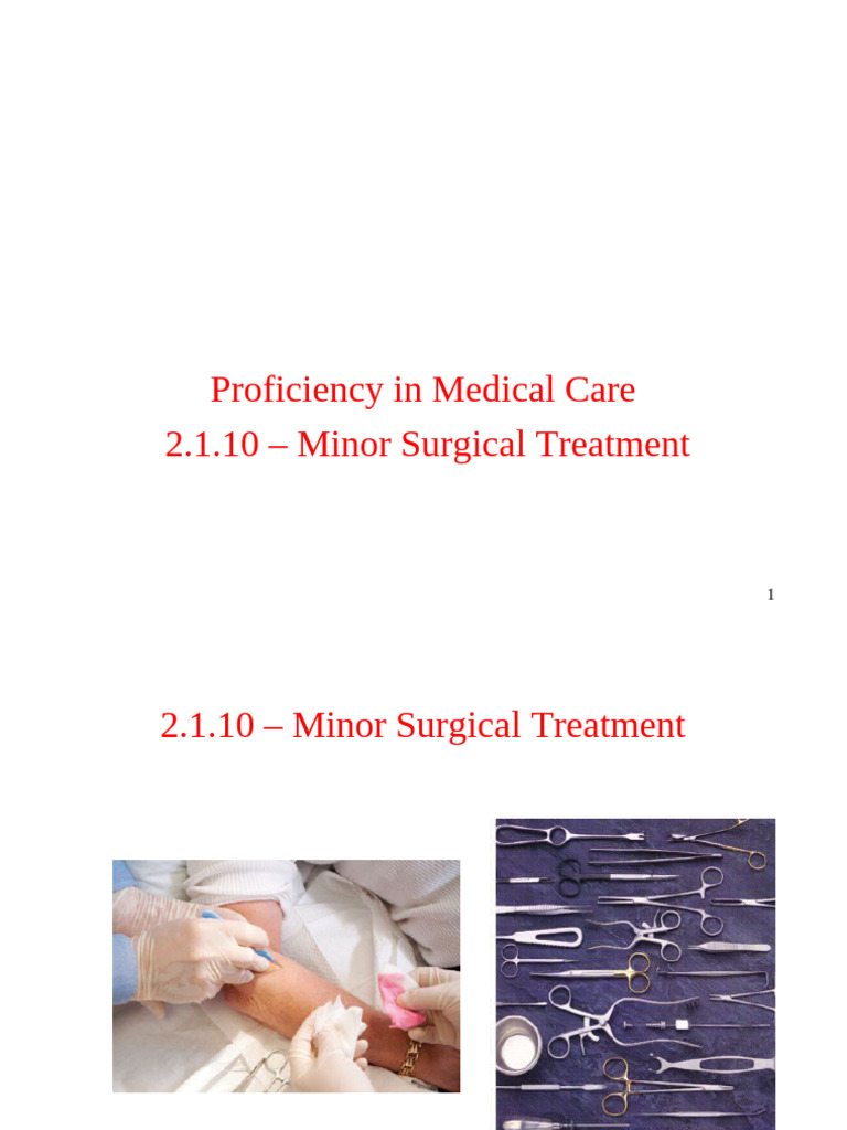 PMC - 2.1.10 - Minor Surgical Treatment | PDF | Surgery | Corrosion