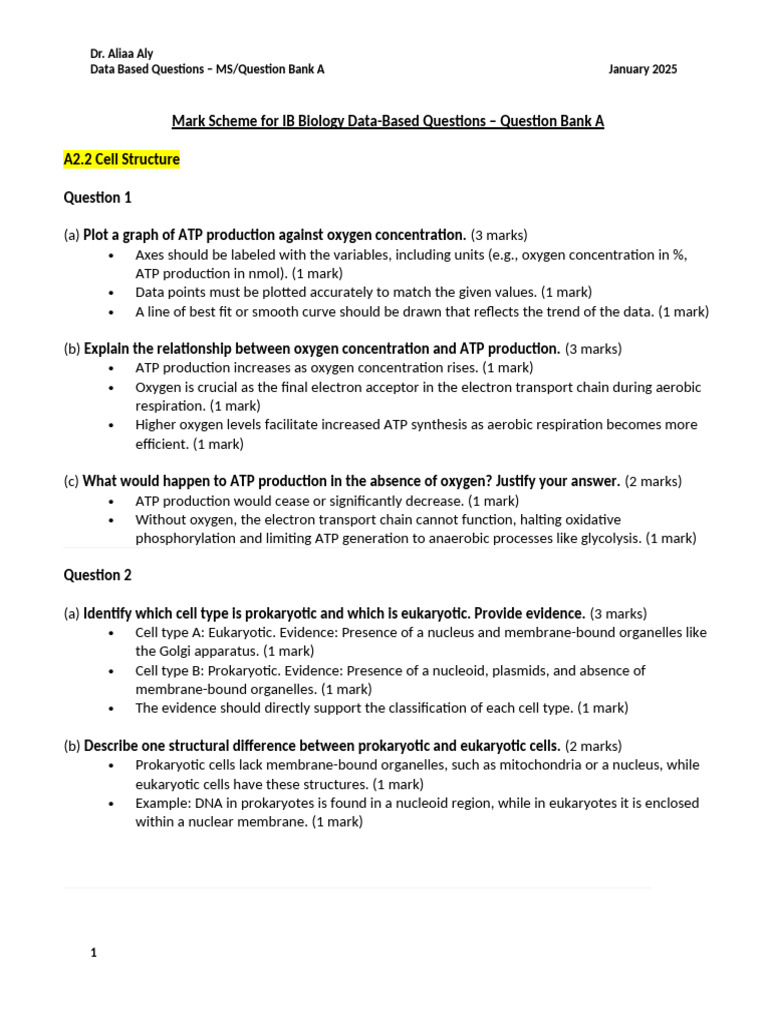 Data Based questions - MS_ Question Bank A | PDF | Enzyme Inhibitor | Enzyme