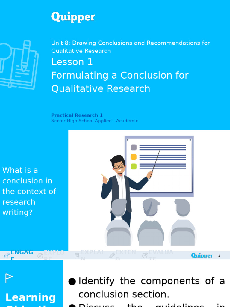 FINAL PS PR1!11!12 UNIT 8 LESSON 1 Formulating A Conclusion For Qualitative Research | PDF ...