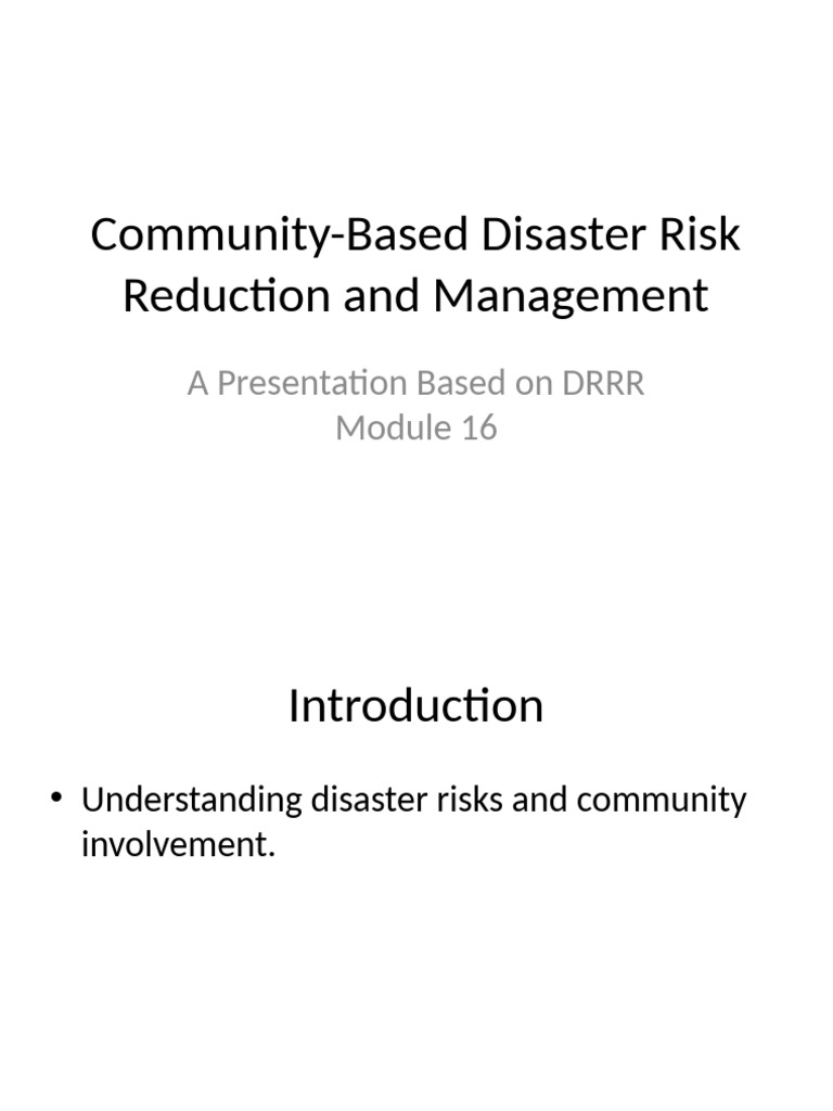 Community Based DRRM Presentation | PDF