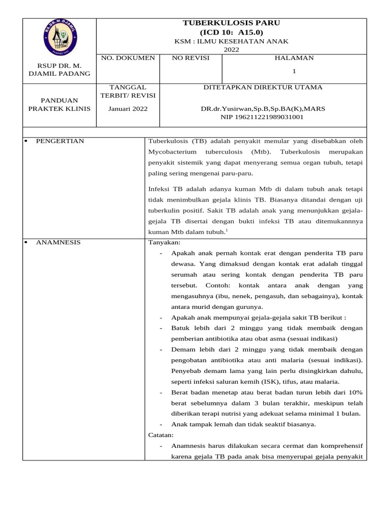 Doni - PPK TB Paru Anak | PDF