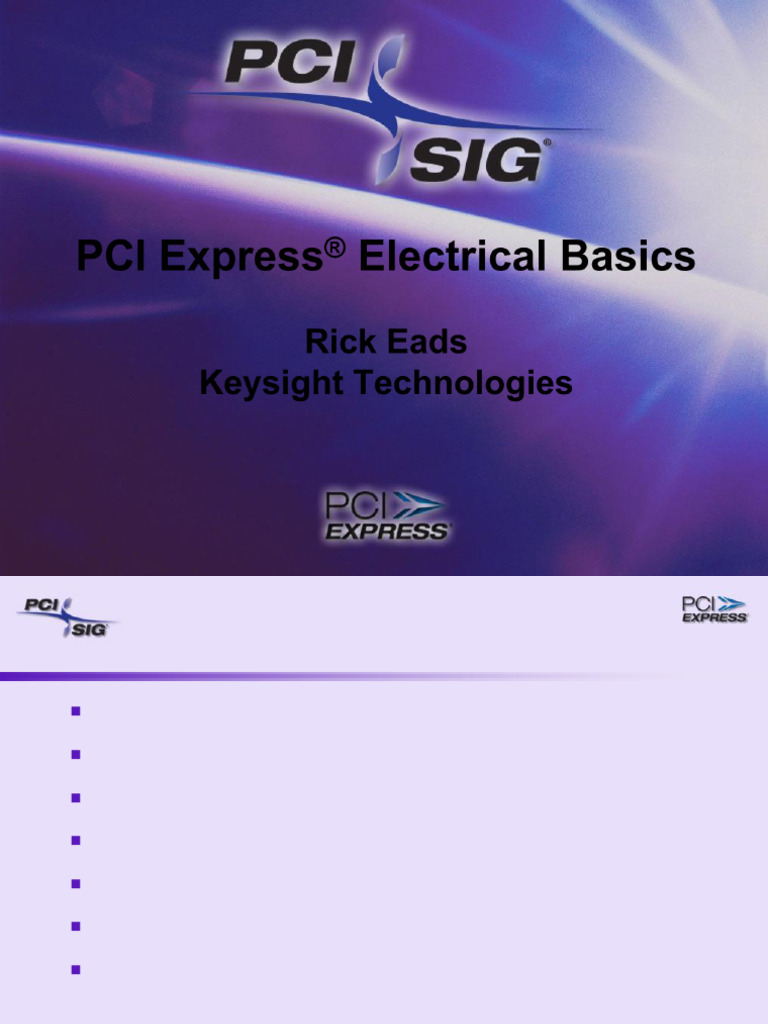 PCI Express Electrical Signaling | PDF | Computer Engineering ...