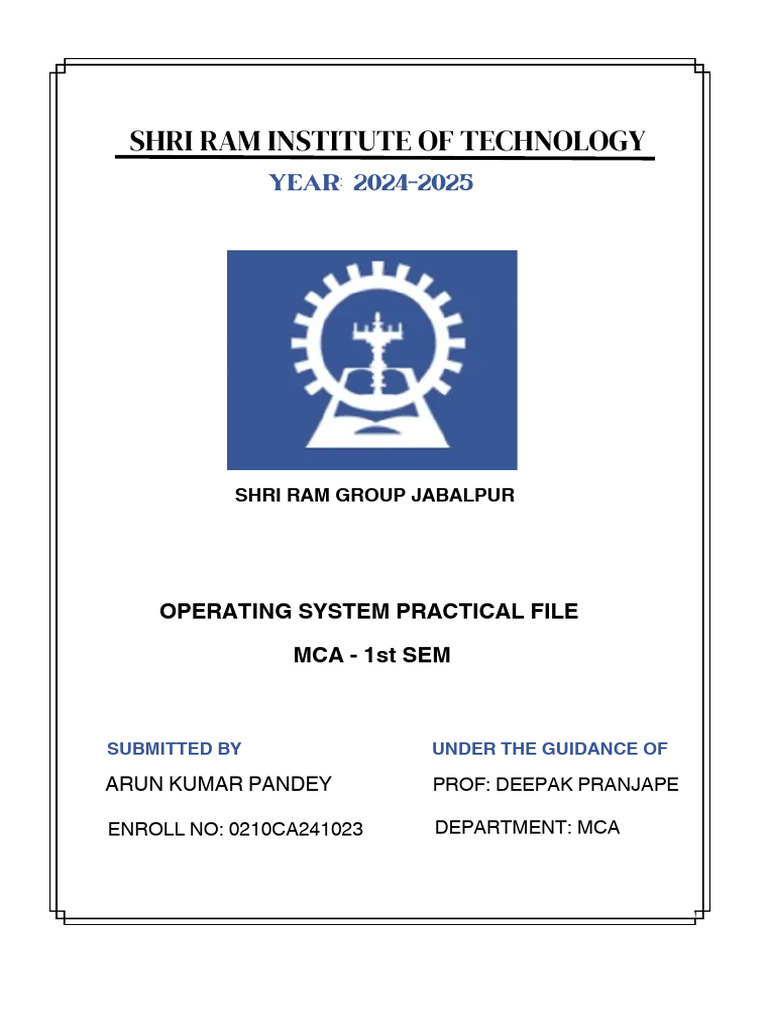 Operating - System - Practical - File - PDF Arun | PDF