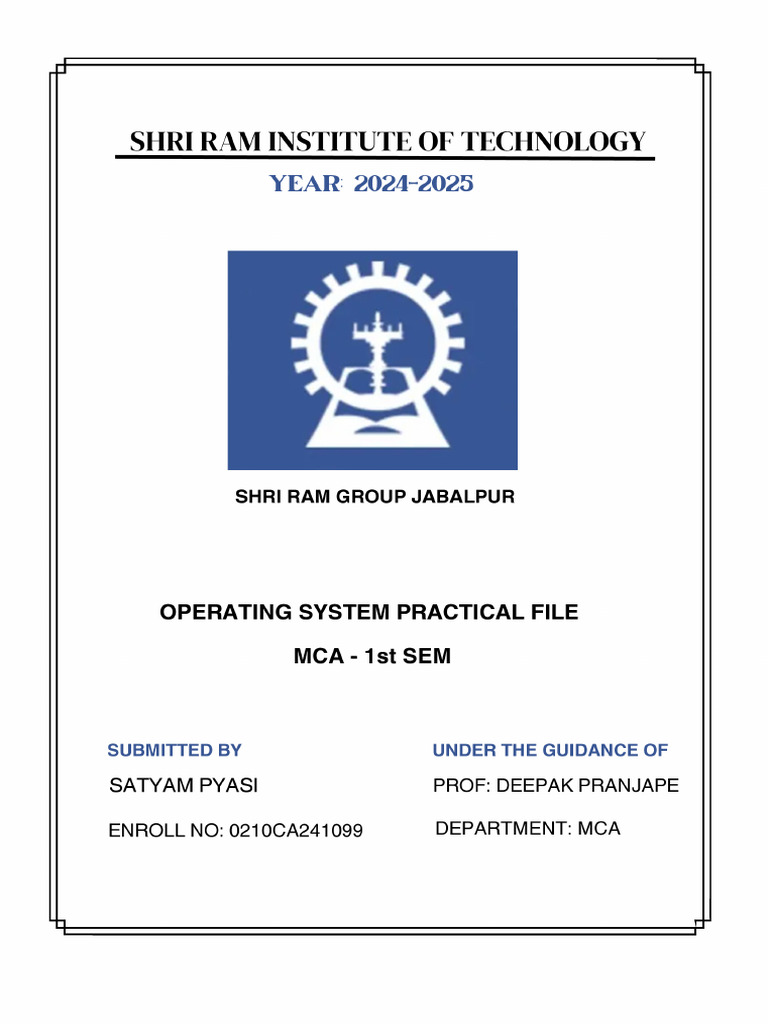 System - Practical - File - PDF Satyam | PDF