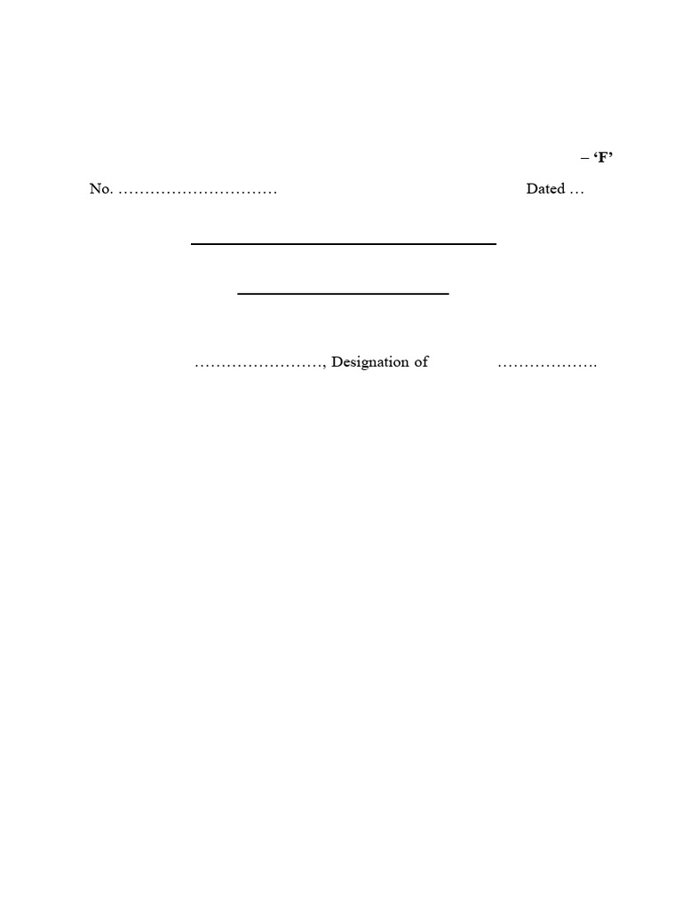Intergrity Certificate (Annexure 'F') | PDF