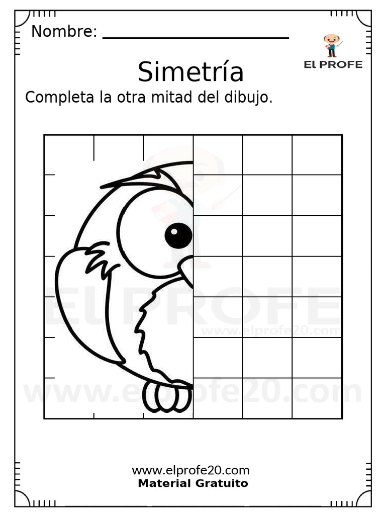 Fichas Ejercicios de Simetria Elprofe20 | PDF