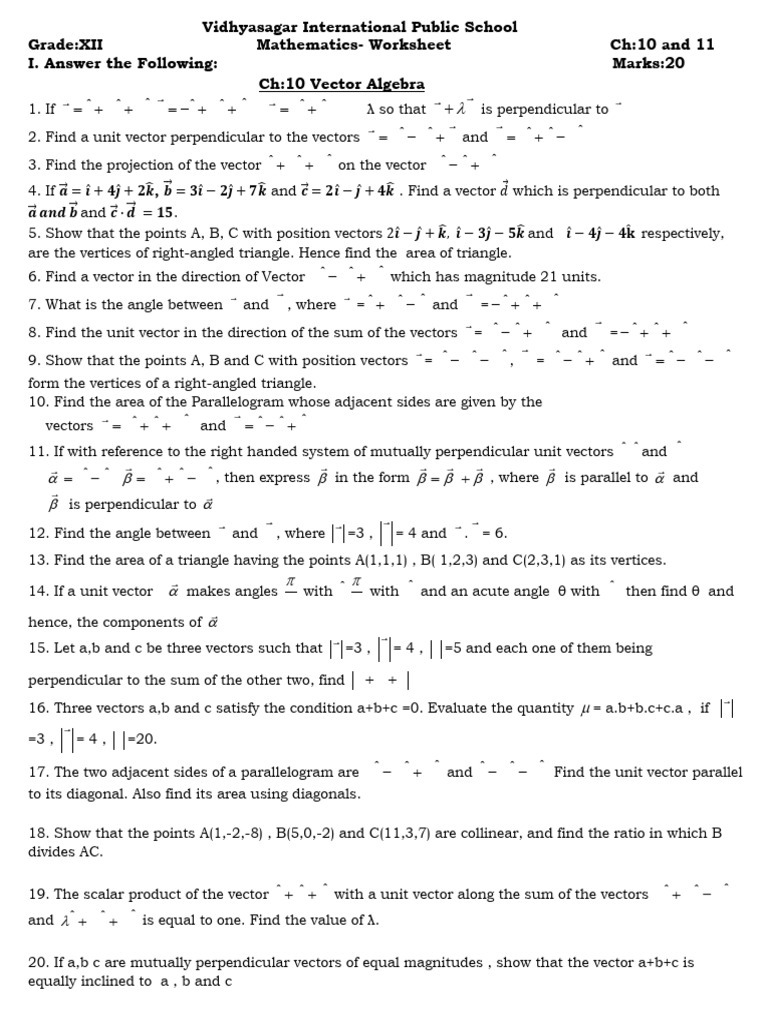 Vector Algebra and 3D Geometry | PDF | Line (Geometry) | Euclidean Vector
