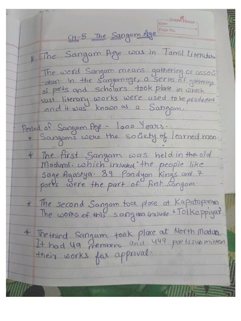 Sangam Age Notes | PDF