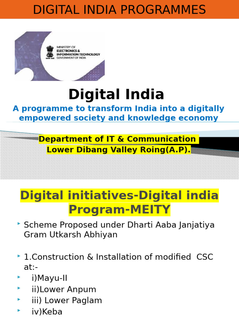 Digital India Program Overview | PDF | Economies