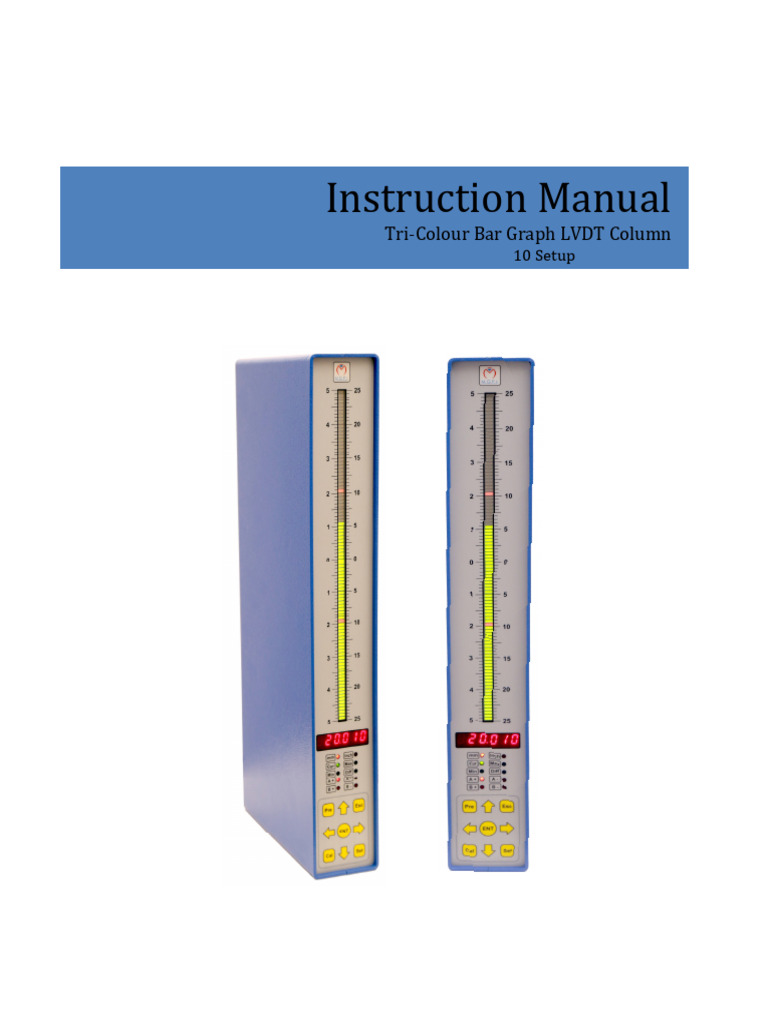 Instruction Manual 10 Setup LVDT Column | PDF | Electrical Connector ...