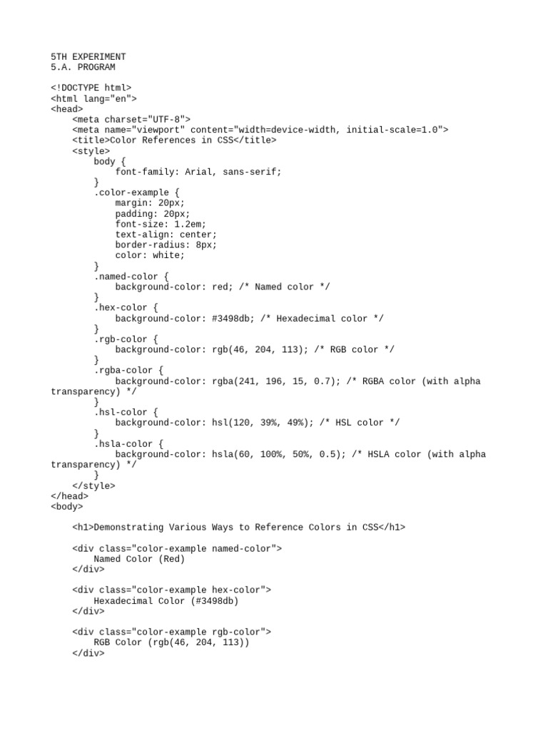 5TH Experiment 5.a.program | PDF
