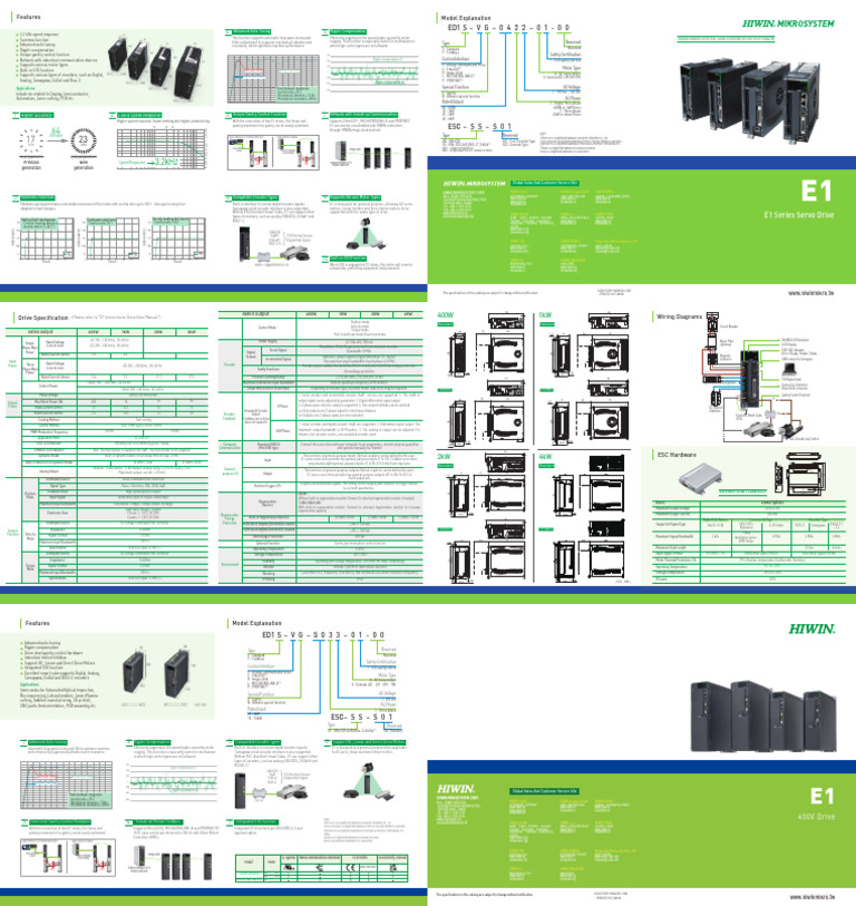 Catálogo Servo E1 - HIWIN | PDF | Servomechanism | Electrical Engineering