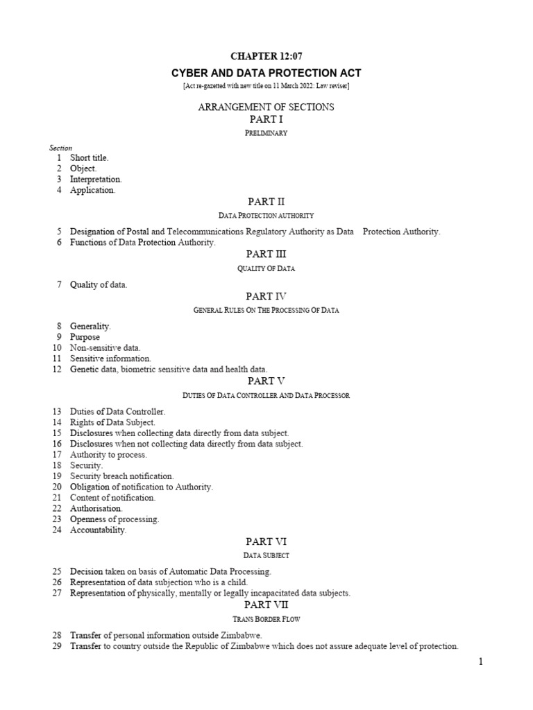 Cyber and Data Protection Act | PDF | Information | Information Privacy