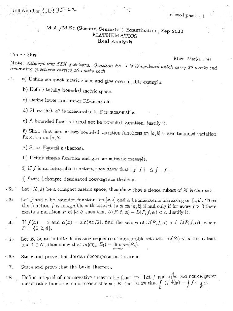 msc 2 pyq 2022 | PDF