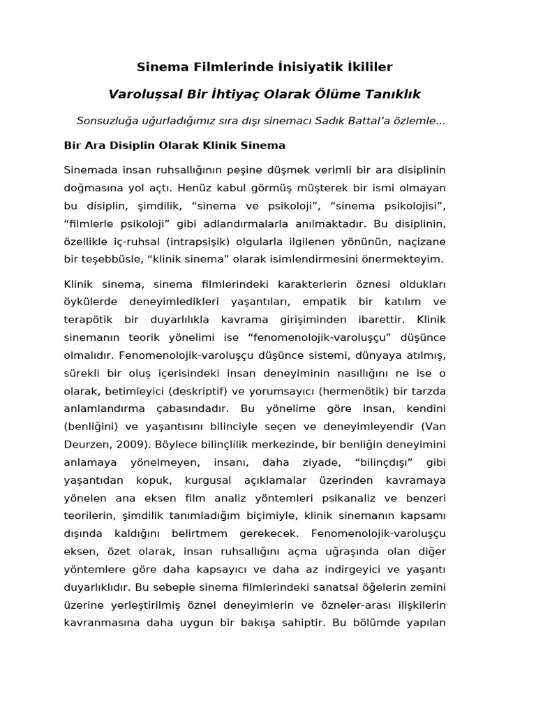 G Özcan Sinema Filmlerinde İnisiyatik İkililer | PDF