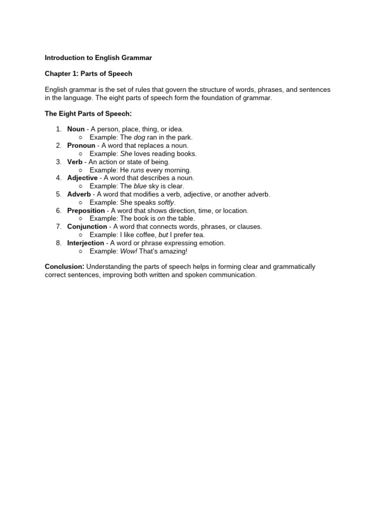 Introduction To English Grammar | PDF