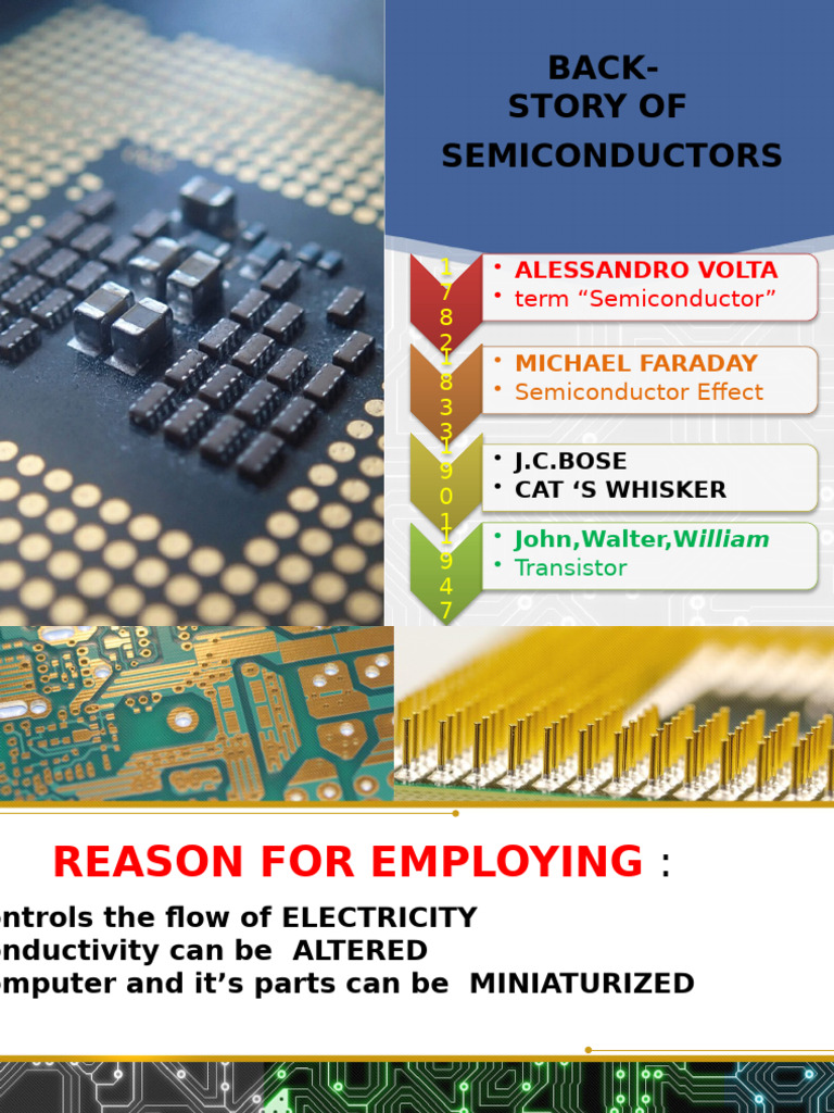 New His, Reas, Prop, Work of Semiconductors | PDF