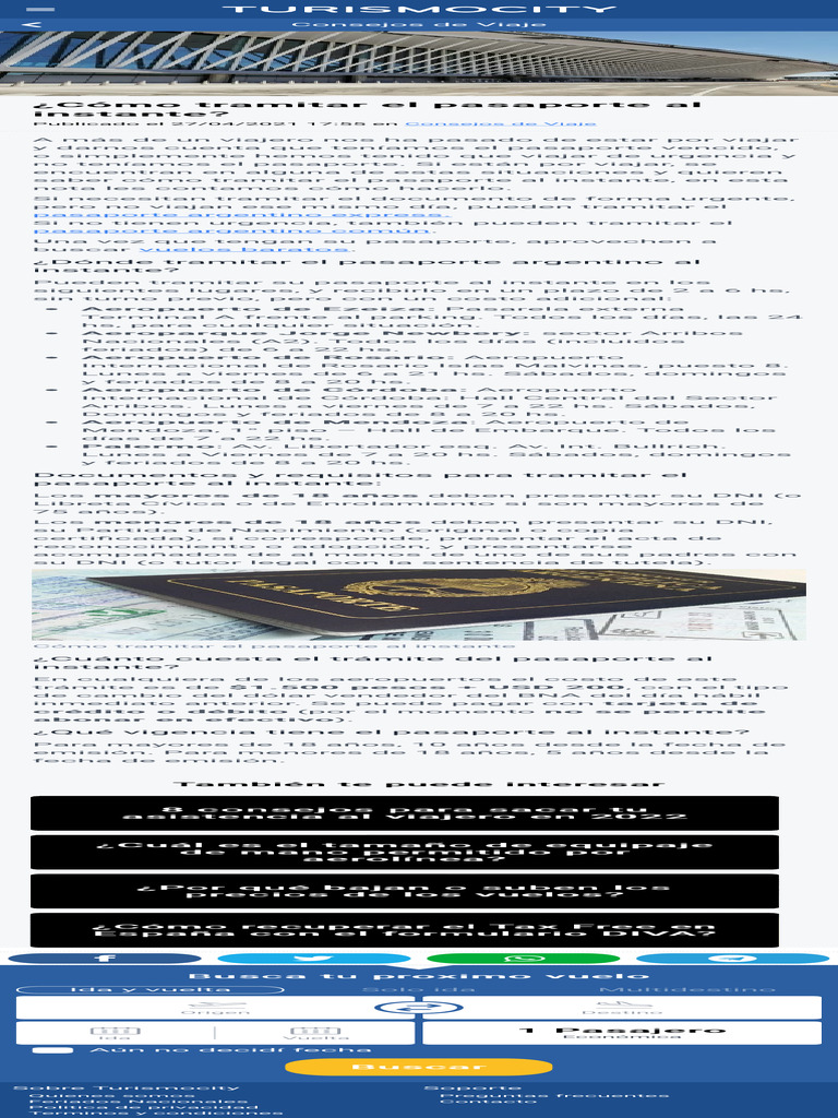 Cómo tramitar el pasaporte al instante | PDF