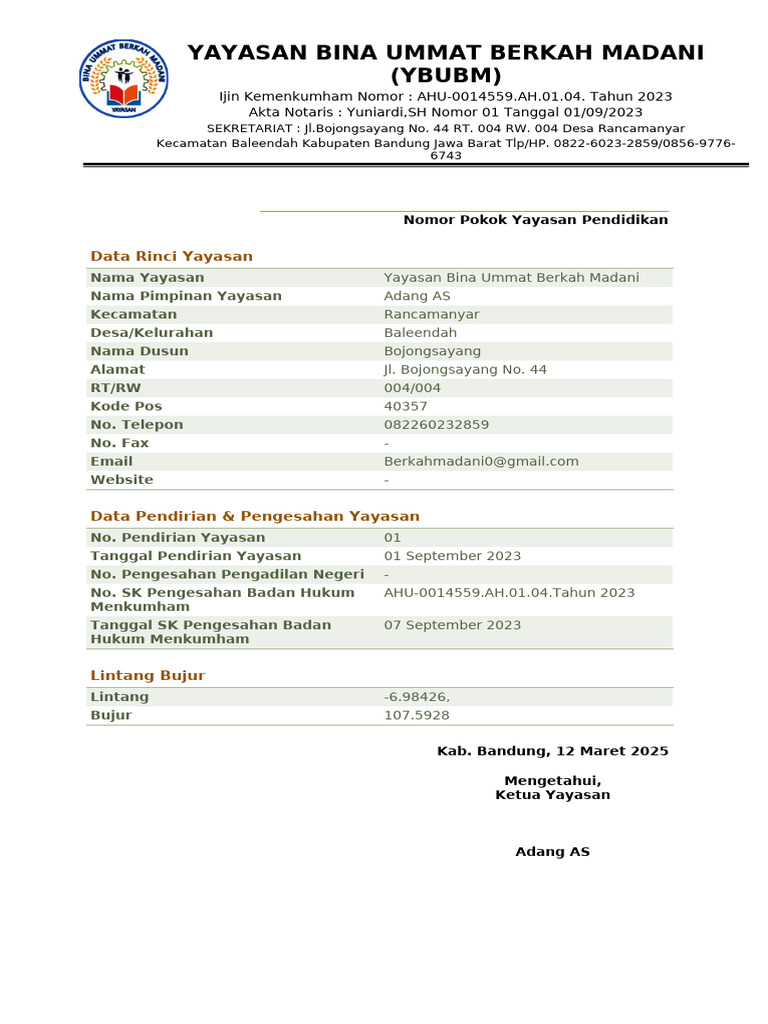 Form Pengajuan NPYP New | PDF