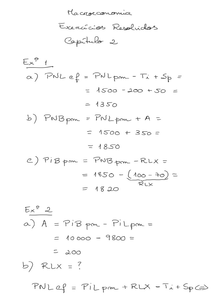 Macro Exercicios Cap2 Resolucao | PDF