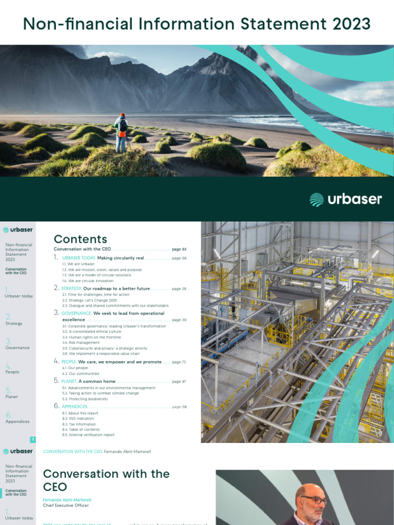 Urbaser Non-Financial Report 2023 | PDF | Waste | Sustainability