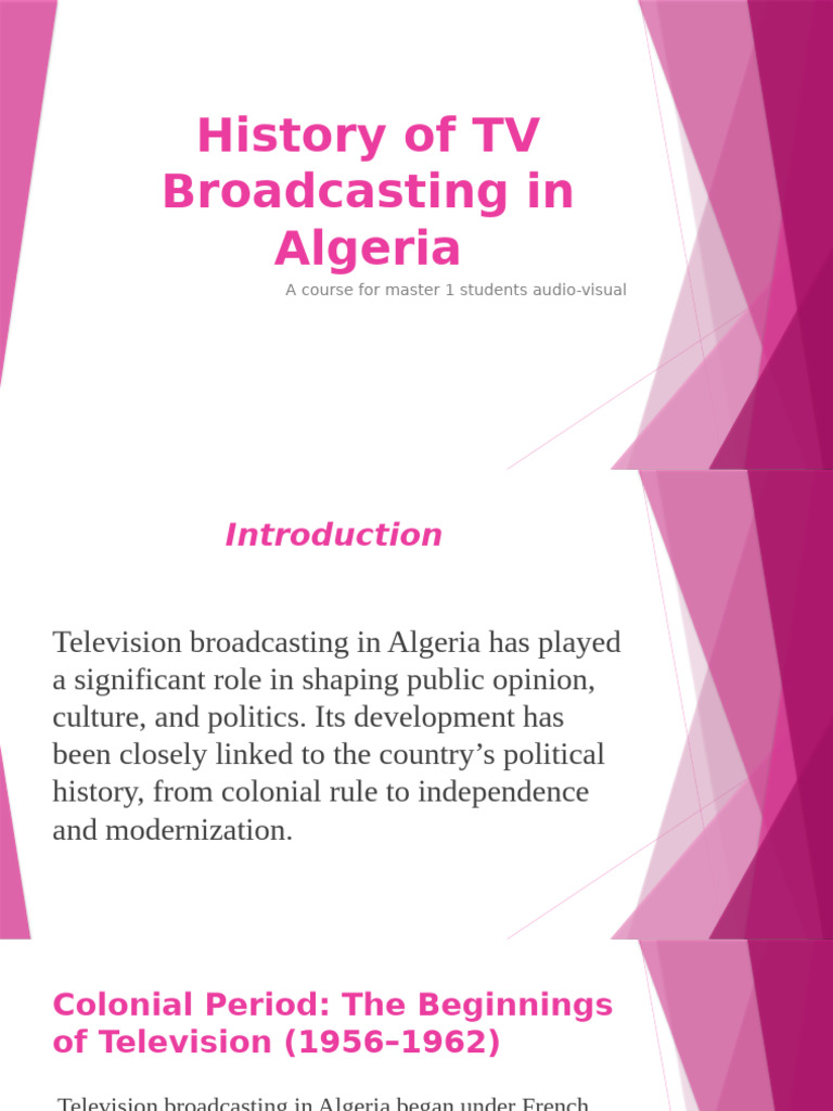 Evolution of Algerian Television History | PDF | Algeria | Mass Media