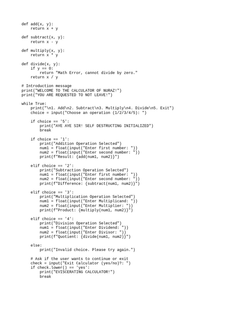 Advance calculator | PDF