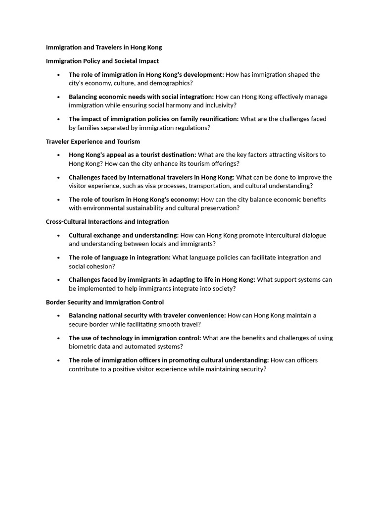 Immigration and Tourism in Hong Kong | PDF | Biometrics | Tourism