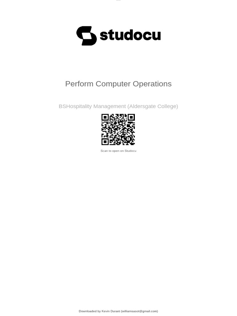 Perform Computer Operations | PDF | Printer (Computing) | Usb Flash Drive