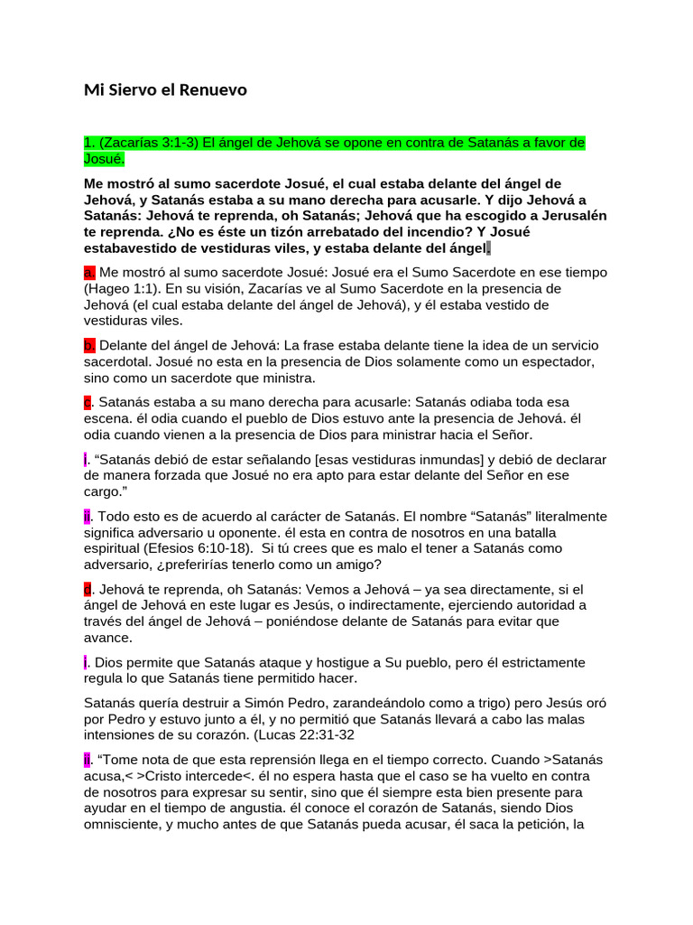 Mi Siervo El Renuevo | PDF | Satán | Sacerdote