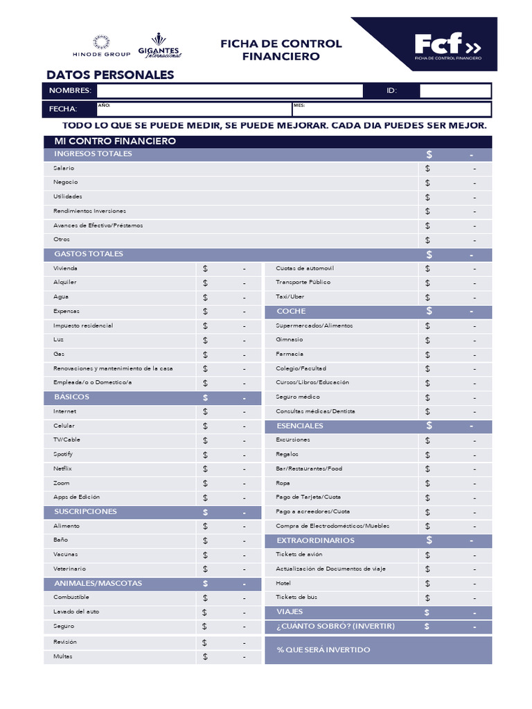 Control Financiero Personal 2023 | PDF | Economias