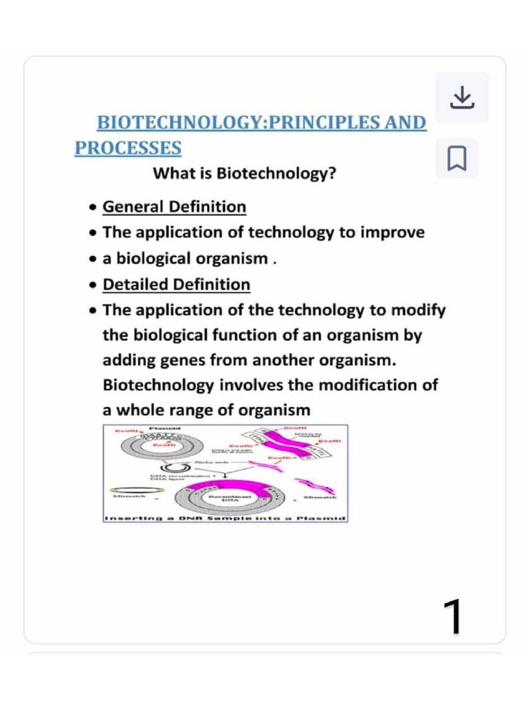 Biotechnology Project File | PDF