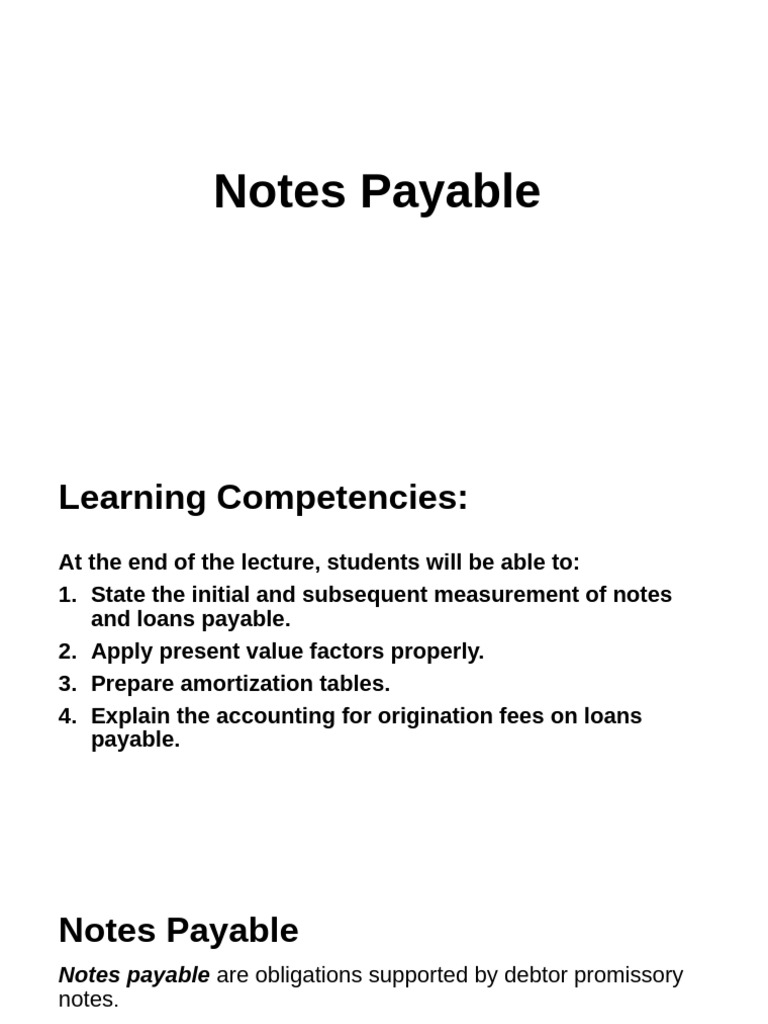 Notes Payable 20 Feb 2025 | PDF | Promissory Note | Interest