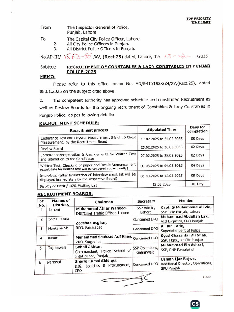 Constable Recruitment | PDF