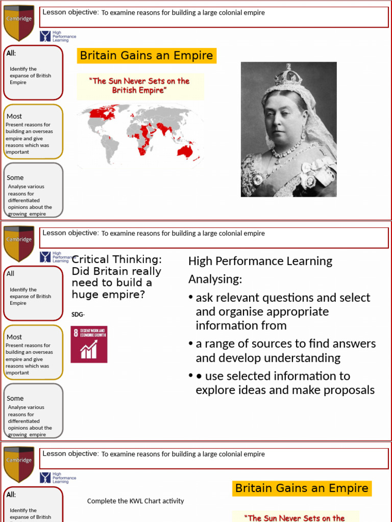 History - Britian Gains An Empire | PDF | British Empire | Colonialism