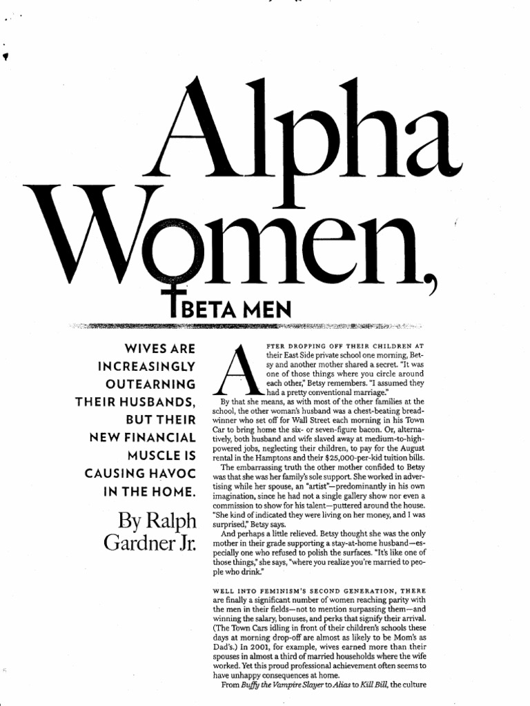 Alpha Women - Beta Men | PDF