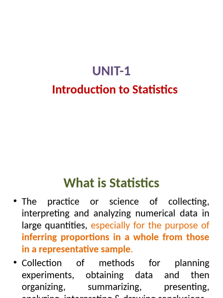 Unit 1 Computational Statistics | PDF | Variance | Standard Deviation
