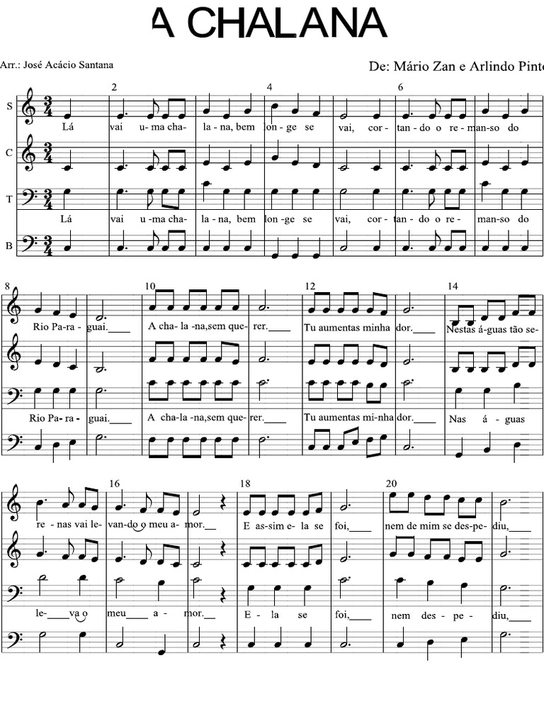 A Chalana - 4 Vozes | PDF