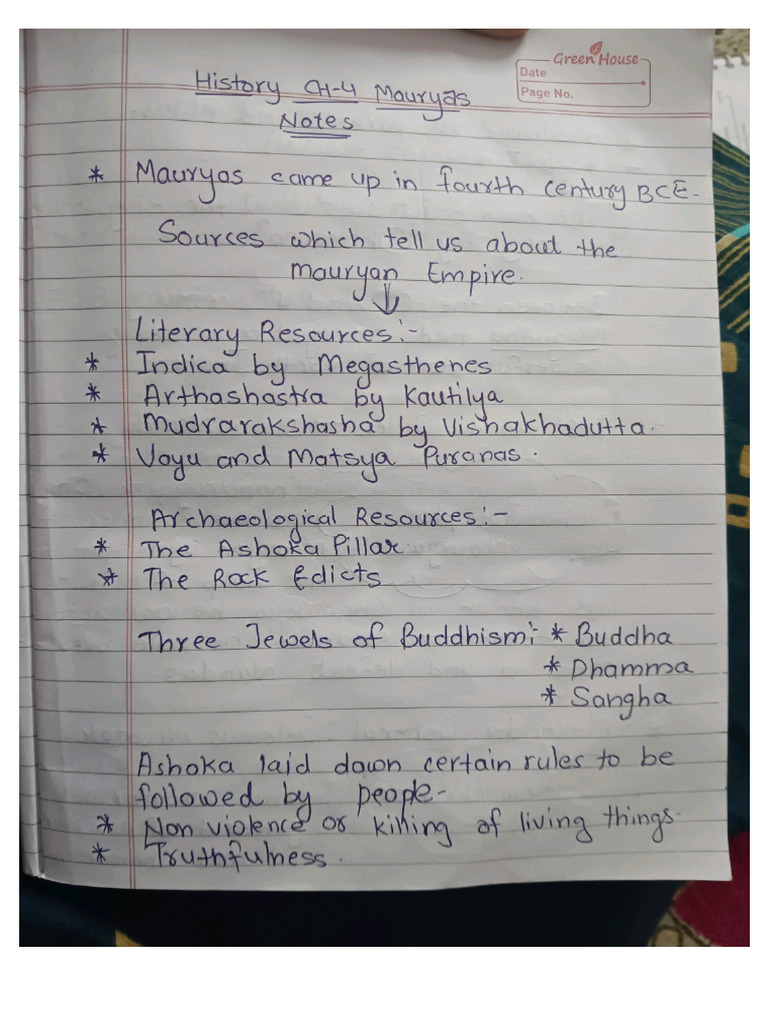 History Mauryan Empire Notes | PDF