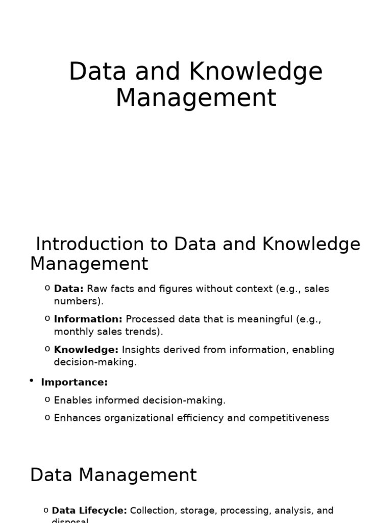 Data And Knowledge Management Pdf Systems Engineering Business