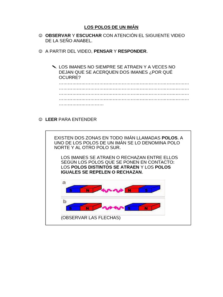 Polos de un Imán y su Funcionamiento | PDF | Imán | Brújula
