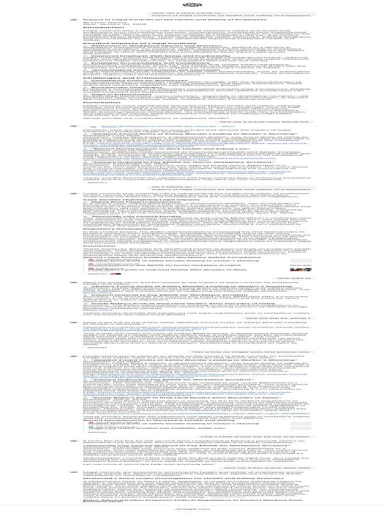 Impact of Legal Controls | PDF