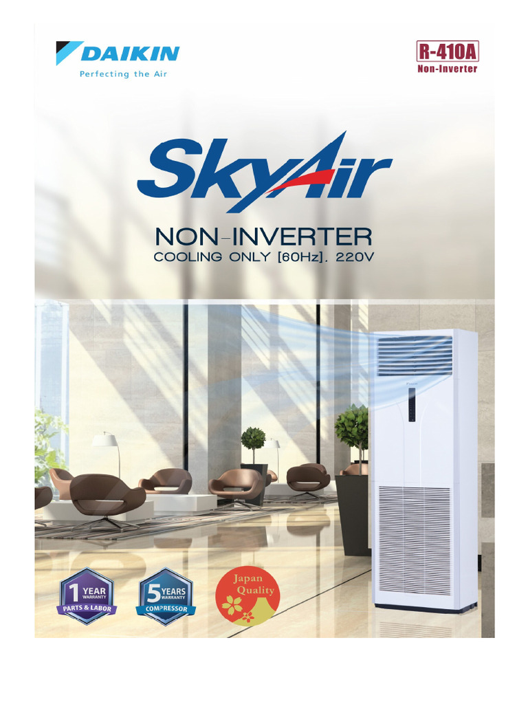 SkyAir R410A Non-Inverter Cooling Only | PDF