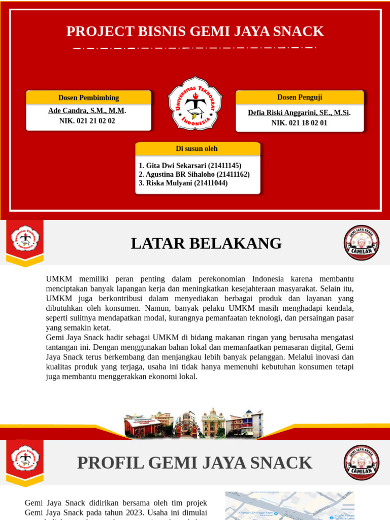Ppt Project Gemi Jaya Snack | PDF