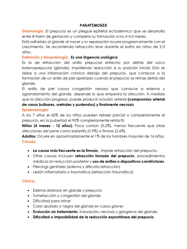 PARAFIMOSIS | PDF | Pene | Especialidades Medicas
